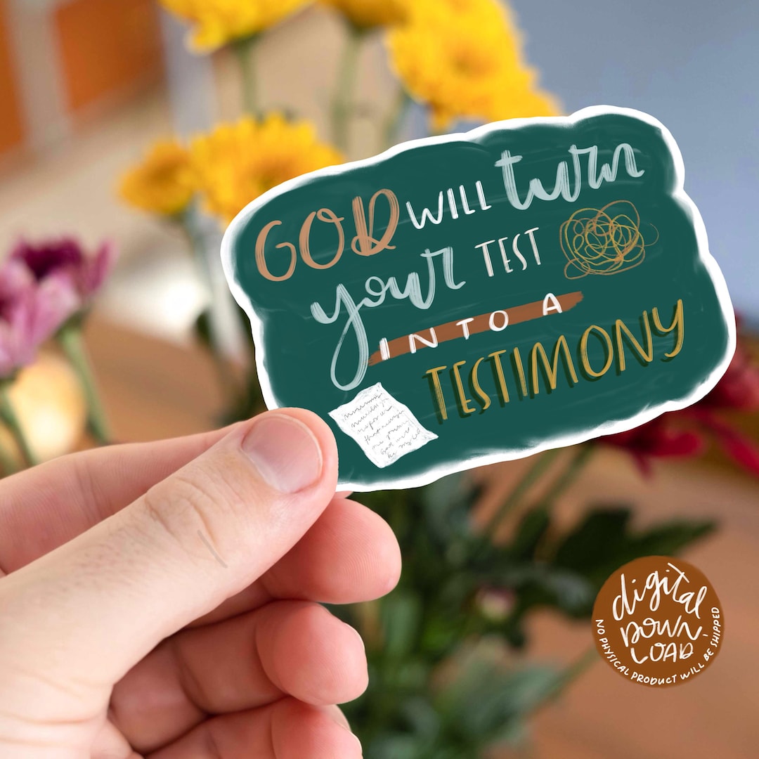 Handwritten Christian Clip Art; God Will Turn Your Test Into a ...