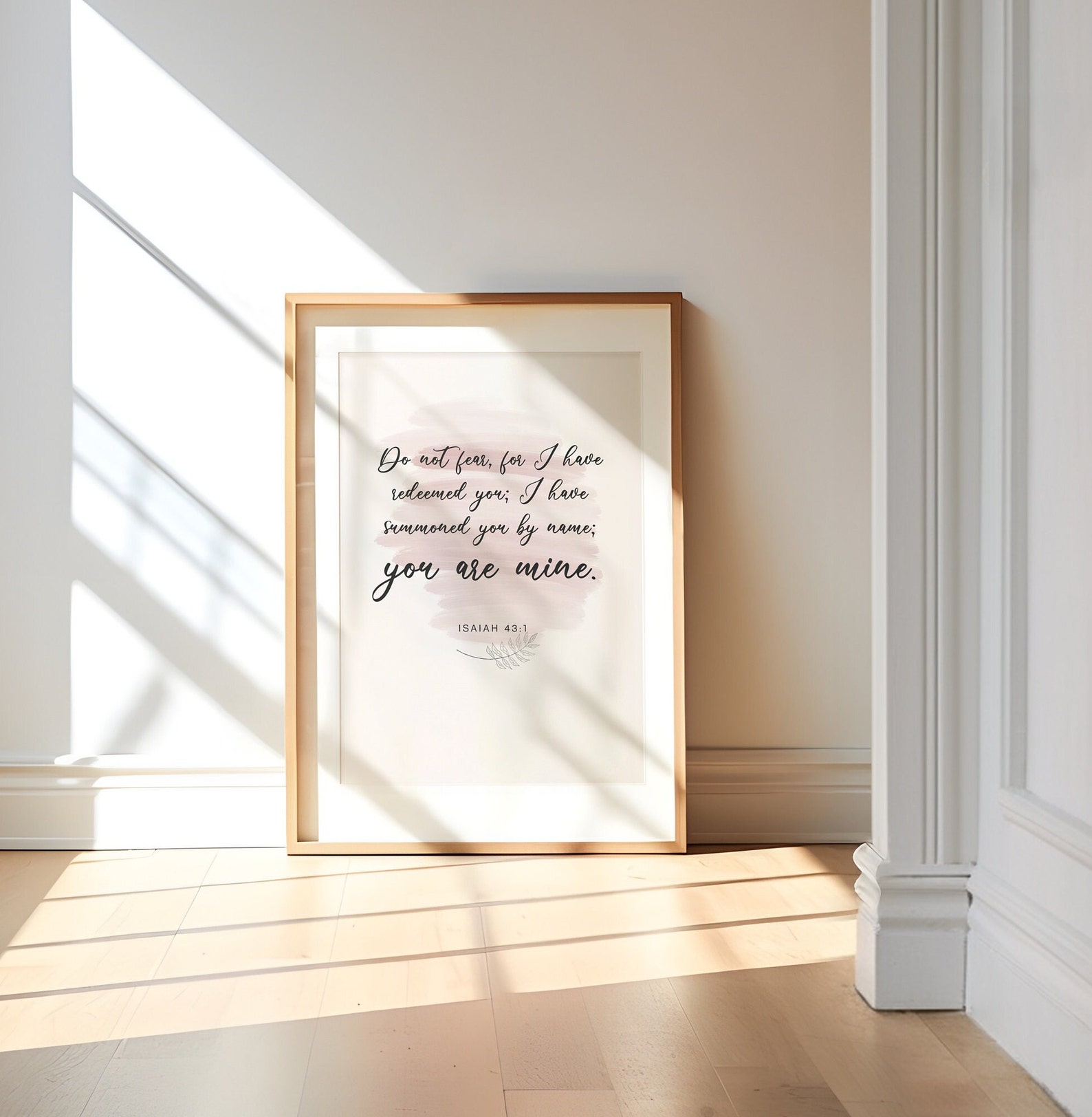 Minimalist Printable Scripture Wall Art Isaiah 43:1 You Are Mine; Bible ...