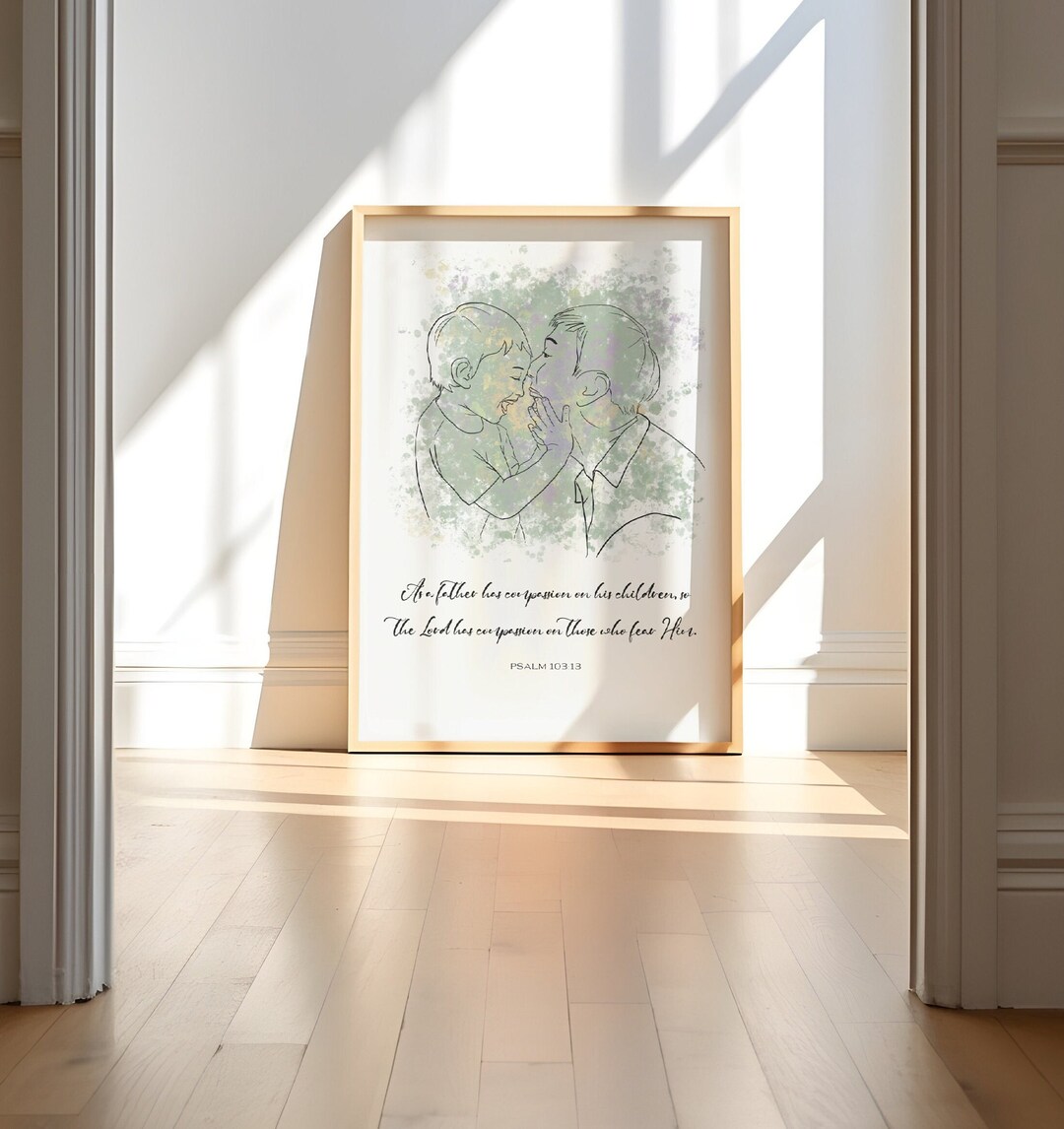 Christian Printable Art for Father's Day; Father and Son Artwork With ...