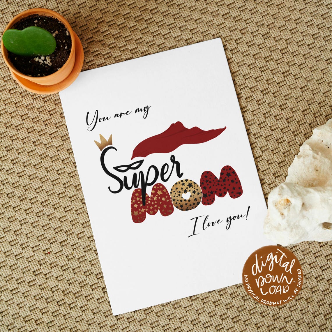 Hand-drawn Mother's Day PNG Clip Art; Super Mom Png; Hero Mom ...