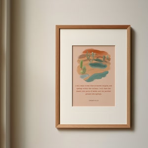 Bible Verse Isaiah 41:18 Printable Wall Art; Pools of Water in a Desert ...