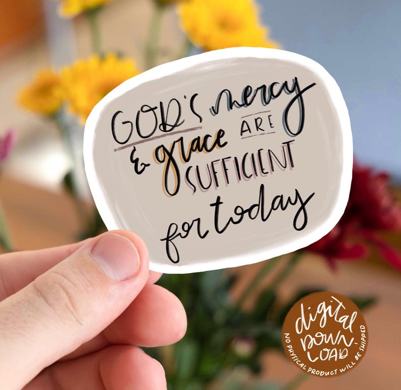 God’s Mercy & Grace Scripture PNG Clipart | Christian Hand Lettered ...