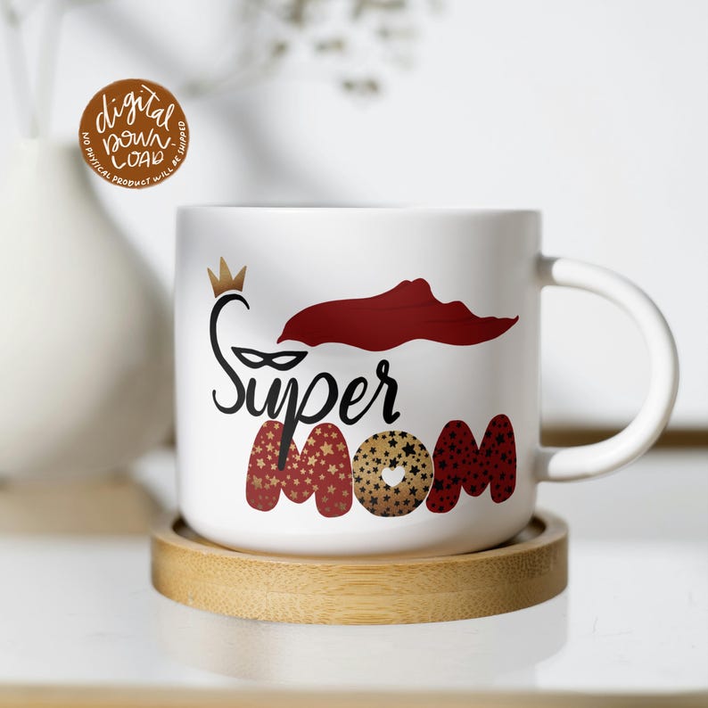 Hand-drawn Mother's Day PNG Clip Art; Super Mom Png; Hero Mom ...