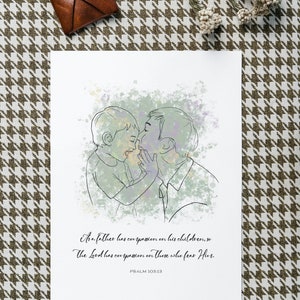 Christian Printable Art for Father's Day; Father and Son Artwork With ...