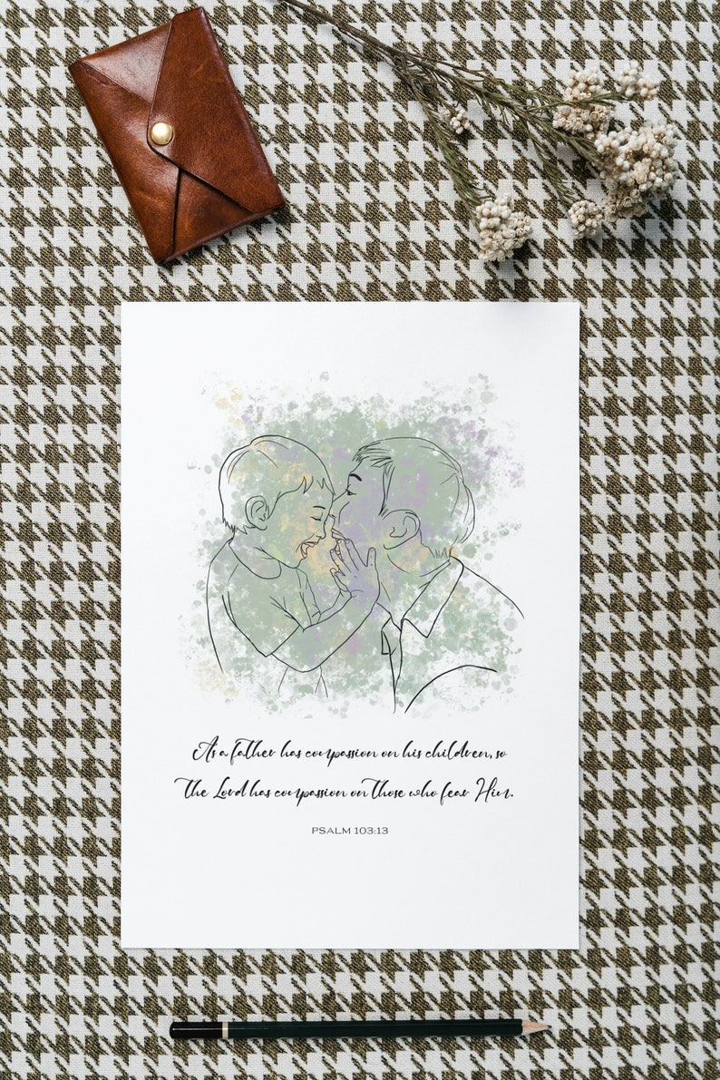 Christian Printable Art for Father's Day; Father and Son Artwork With ...