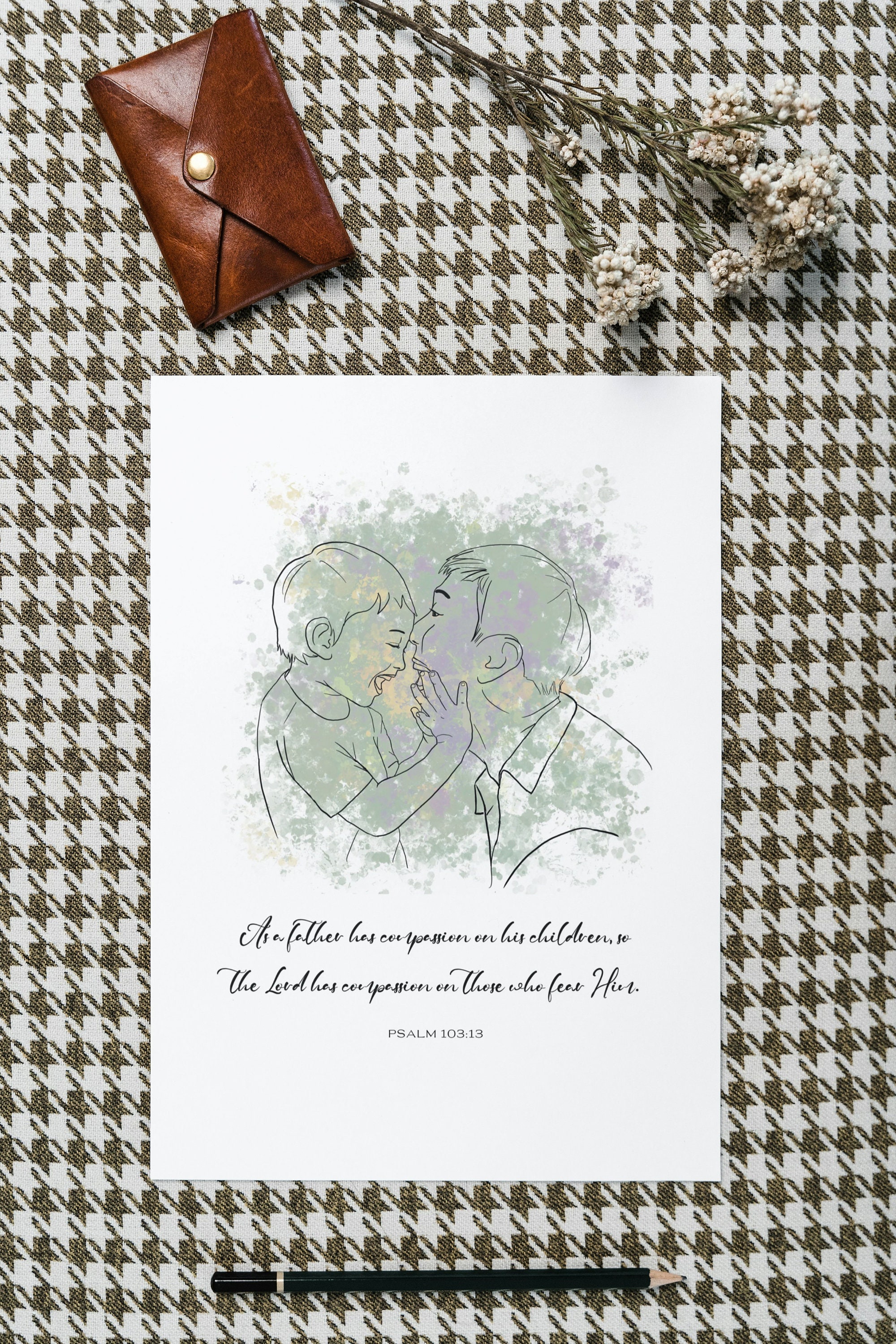 Christian Printable Art for Father's Day Father and Son Artwork With ...