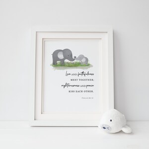 Psalm 85:10 Love and Faithfulness Bible Verse Printable Wall Art for ...