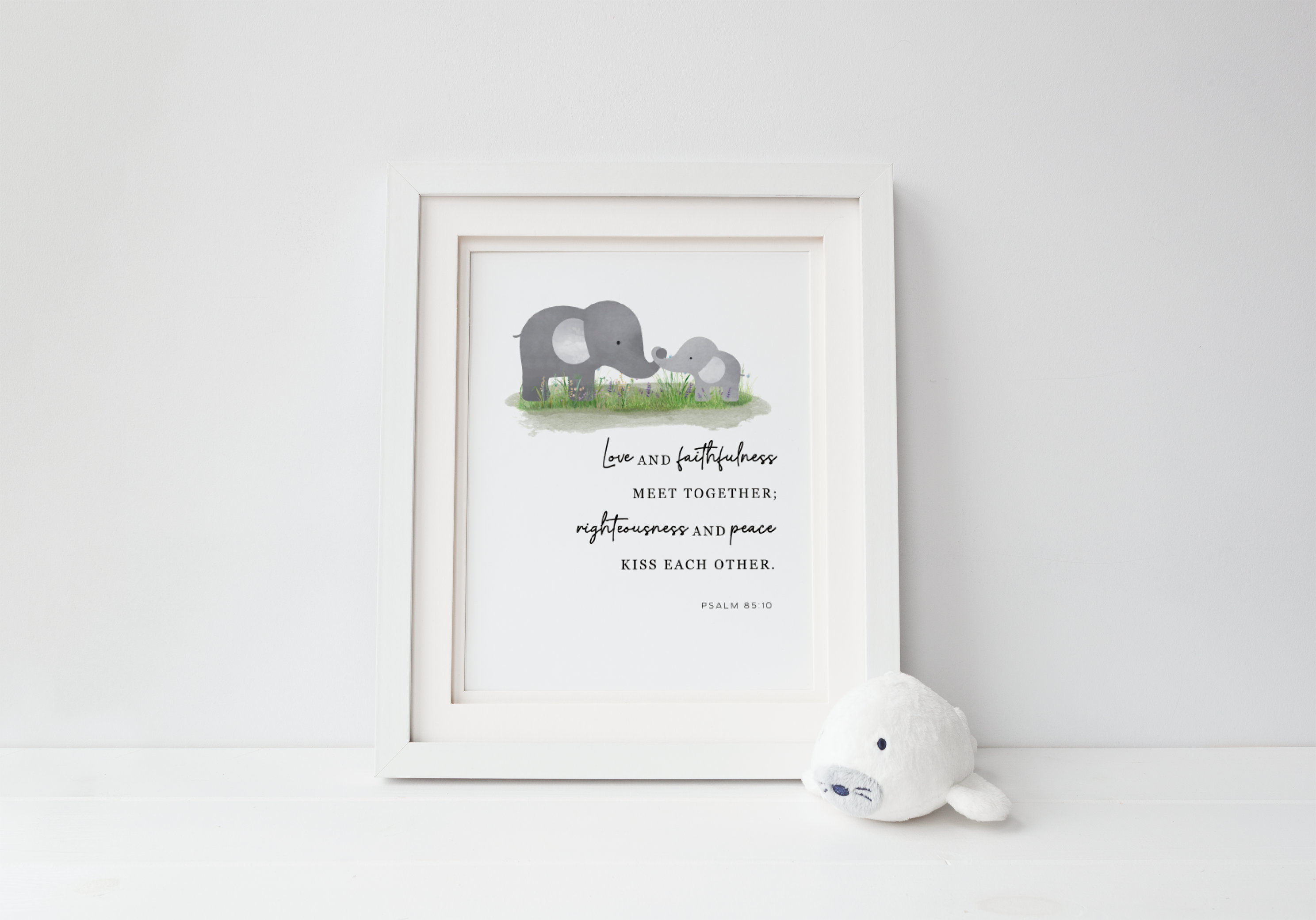 Psalm 85:10 Love and Faithfulness Bible Verse Printable Wall Art for ...