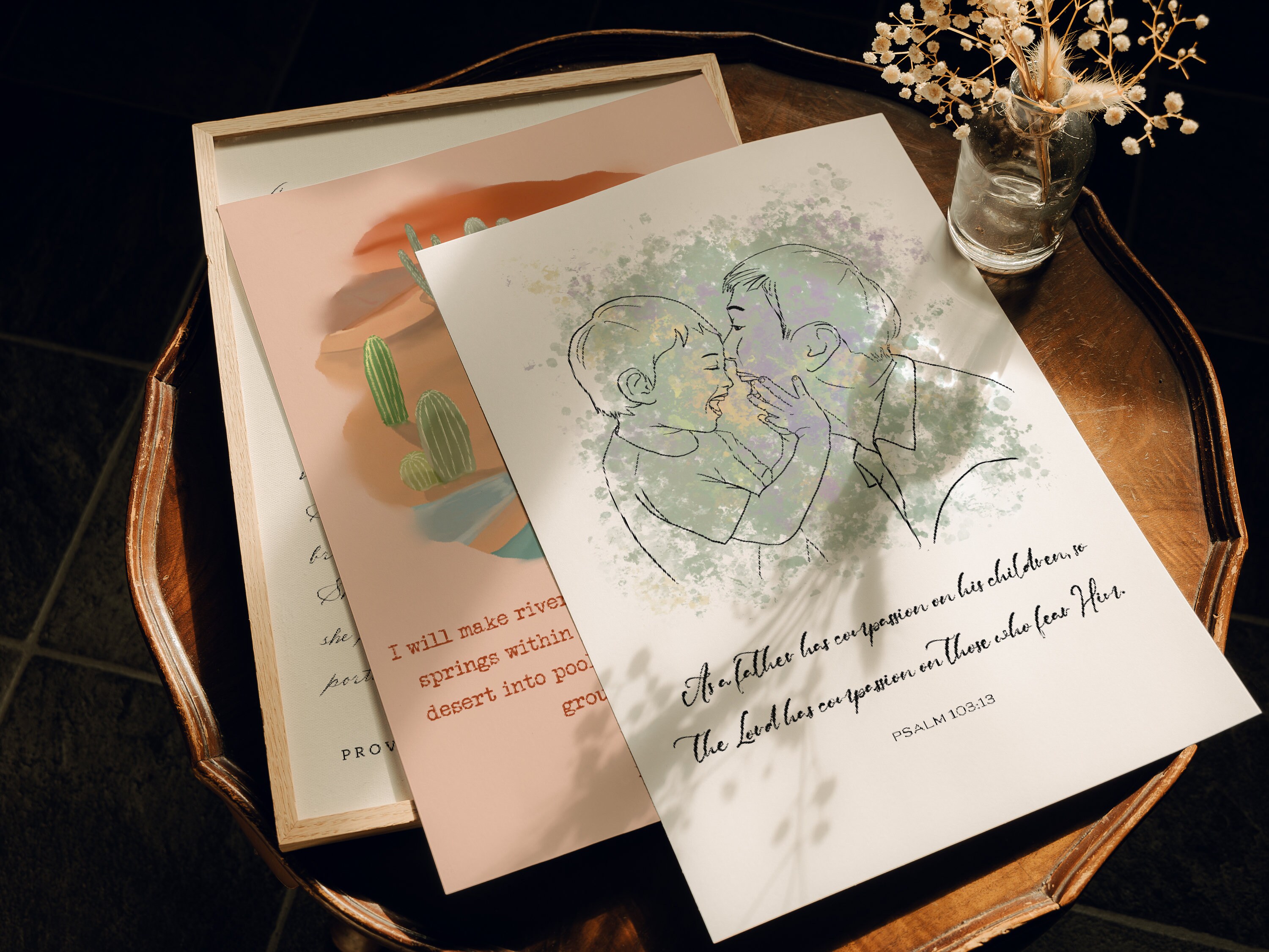 Christian Printable Art for Father's Day Father and Son Artwork With ...