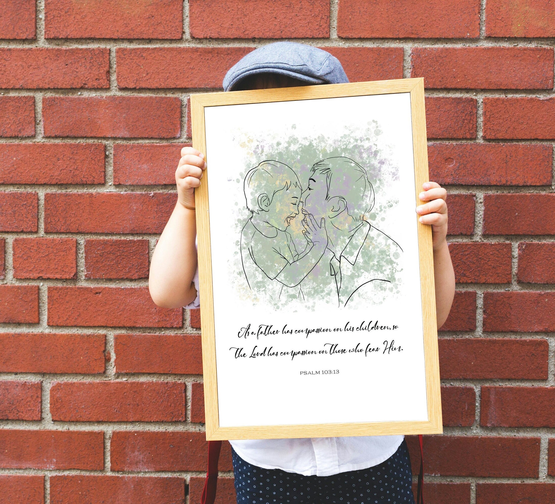 Christian Printable Art for Father's Day Father and Son Artwork With ...