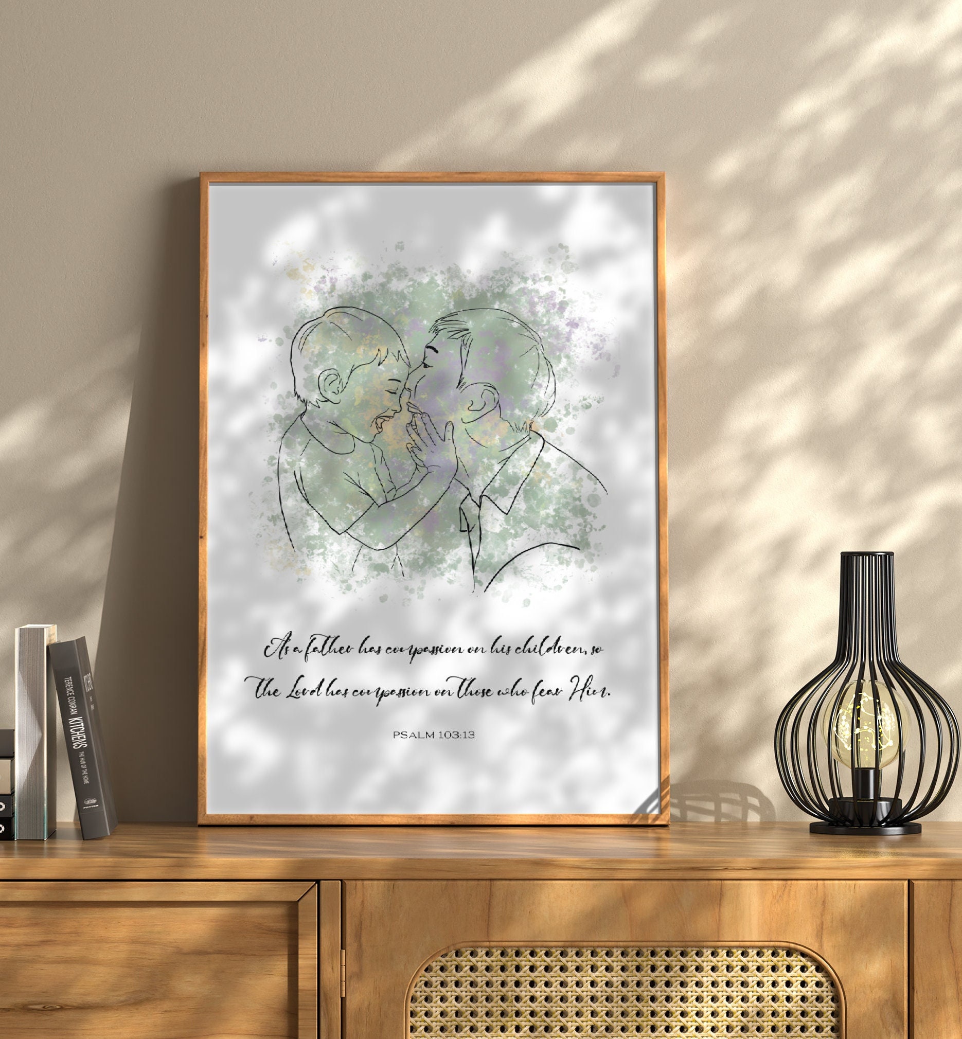 Christian Printable Art for Father's Day Father and Son Artwork With ...