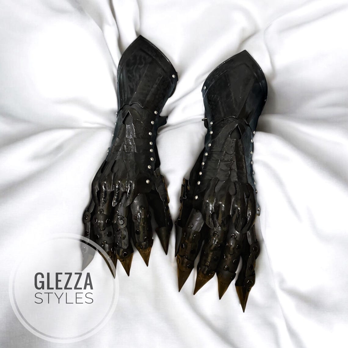 Medieval Nazgul Etching Gloves Set Arm Protection Gauntlet Armor ...