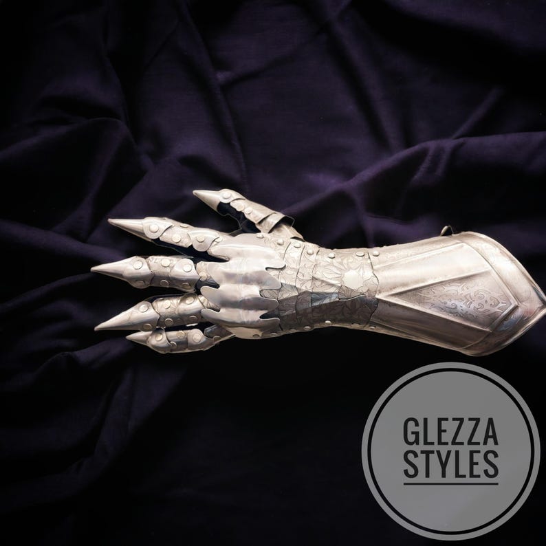 Medieval Nazgul Etching Gloves Set Arm Protection Gauntlet Armor ...
