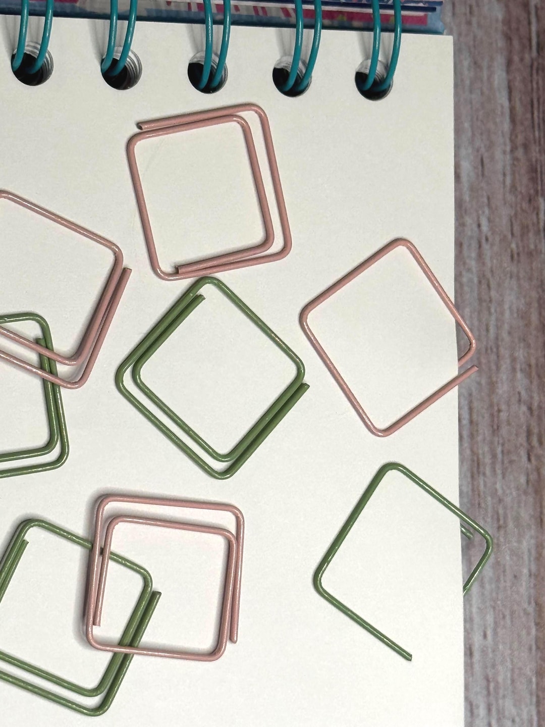 5pc. Square Shaped Paper Clips, Shapes, Journal Planner Accessories ...