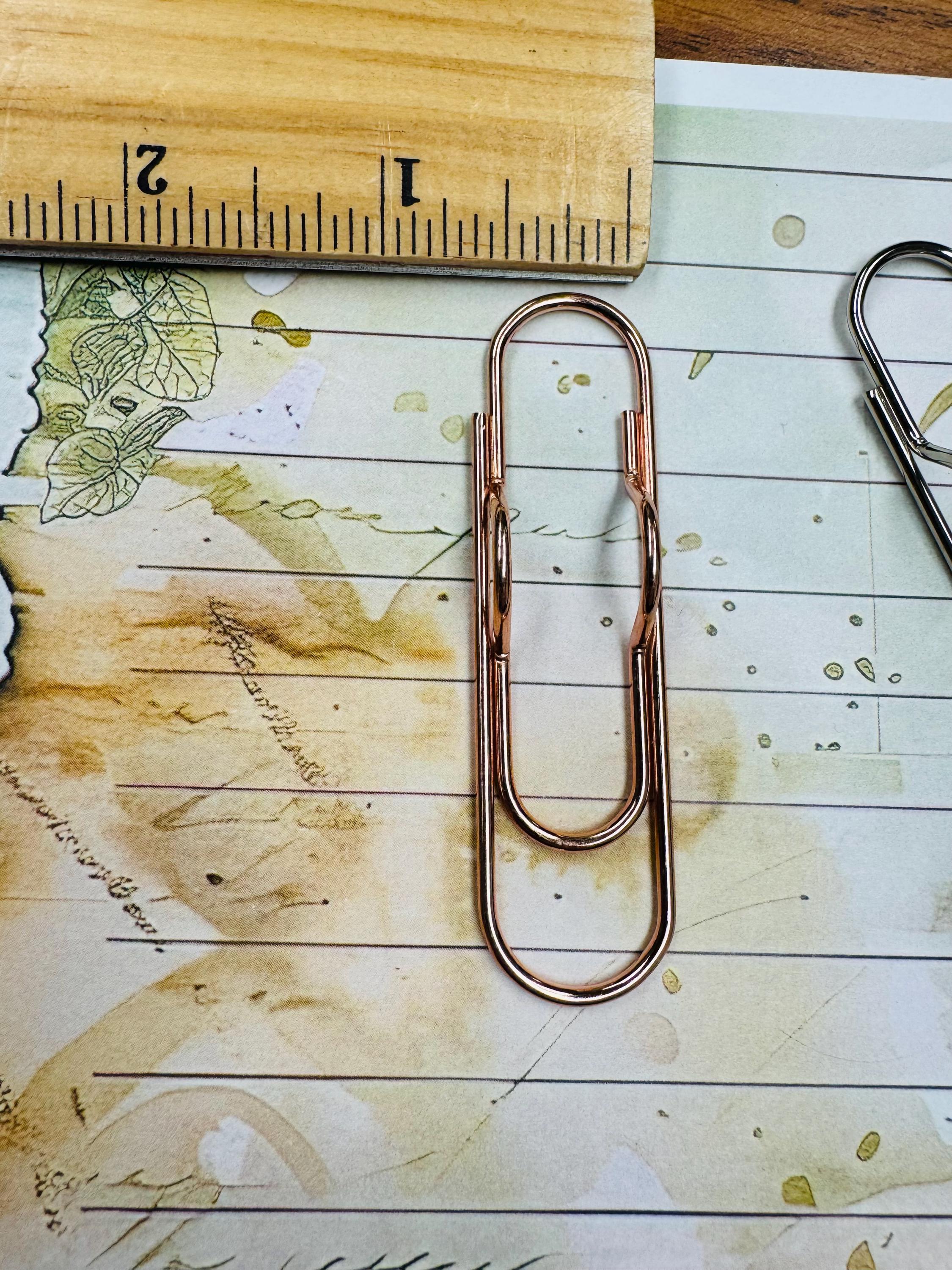 Metal Pen Holder Paperclip, Planner Clip With Pen Loop, Durable Desk ...
