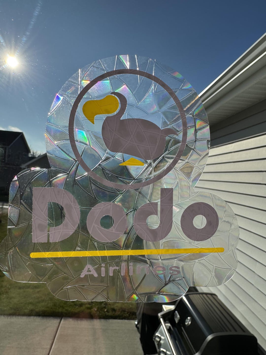 Cute Dodo Airlines Suncatcher Cling - Window Sun Catcher, Colorful ...