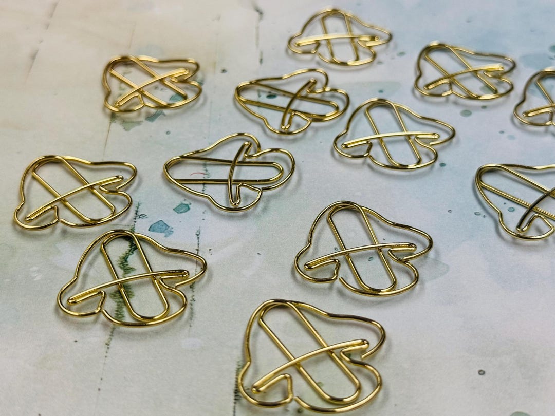 5pc. Mushroom Shaped Paper Clips, Shapes, Journal Planner Accessories ...