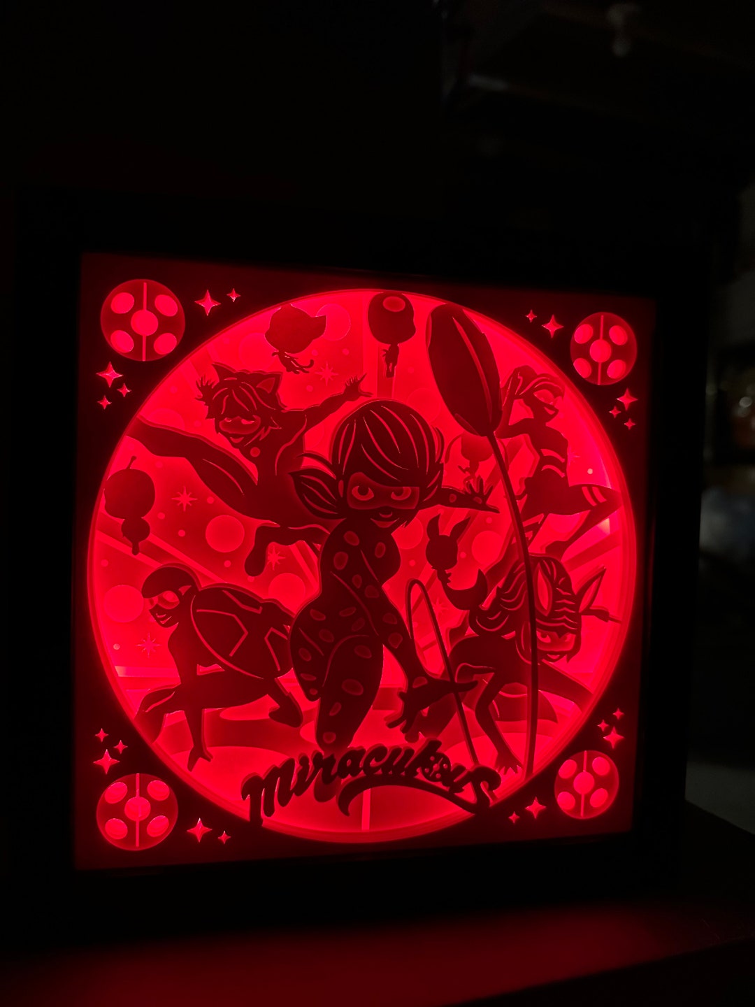 Ladybug Inspired Lighted Shadowbox Nightlight - Etsy