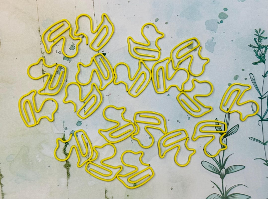 5 Pc. Duck Shaped Paper Clips, Shapes, Journal Planner Accessories ...