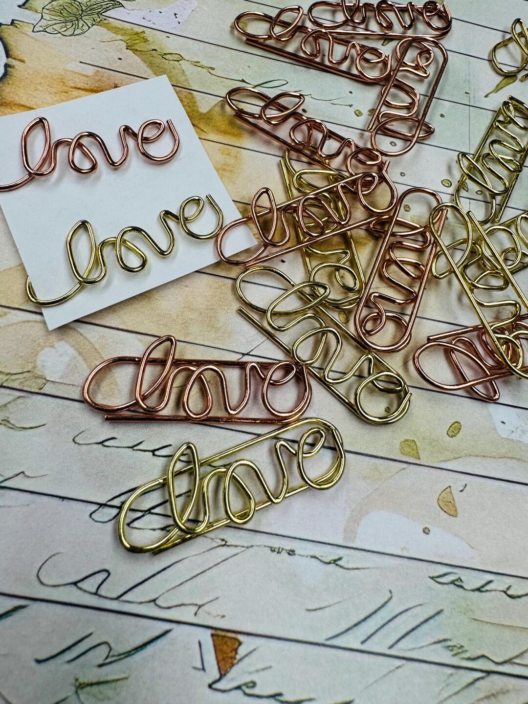 5pc. Love Shaped Paper Clips, Shapes, Journal Planner Accessories ...