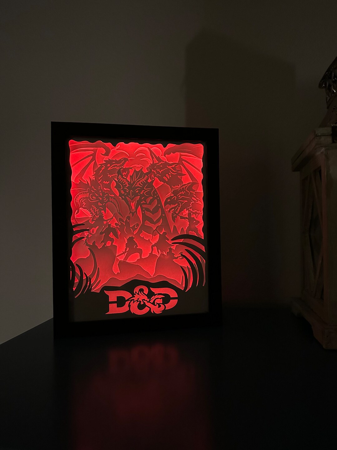 Dragons Inspired Lighted Shadowbox Night Light - Etsy
