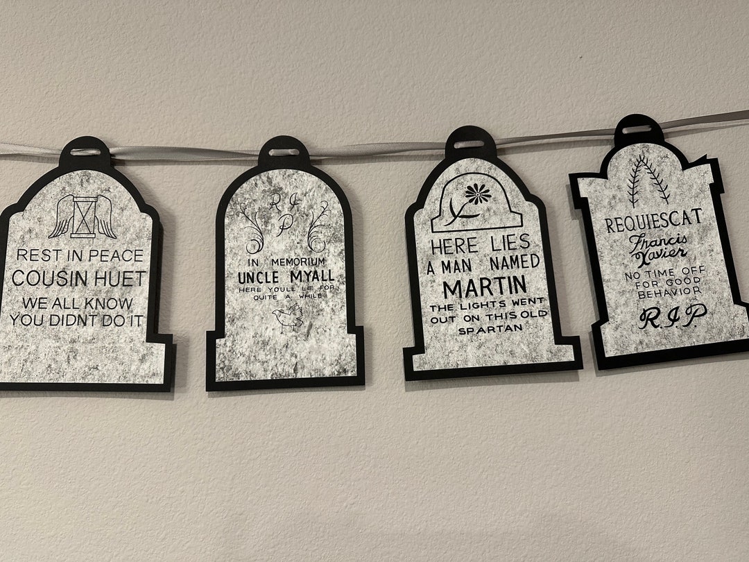 Haunted Mansion Inspired Tombstones Banner / Garland - Etsy