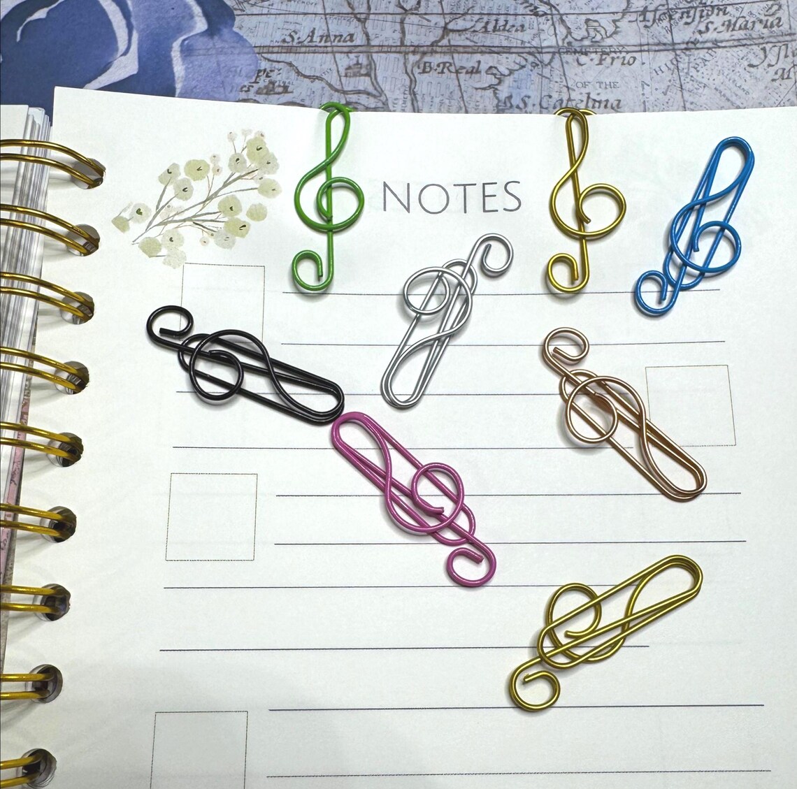 Treble Clef Paper Clips: Music Stationery - Set of 5 - Etsy