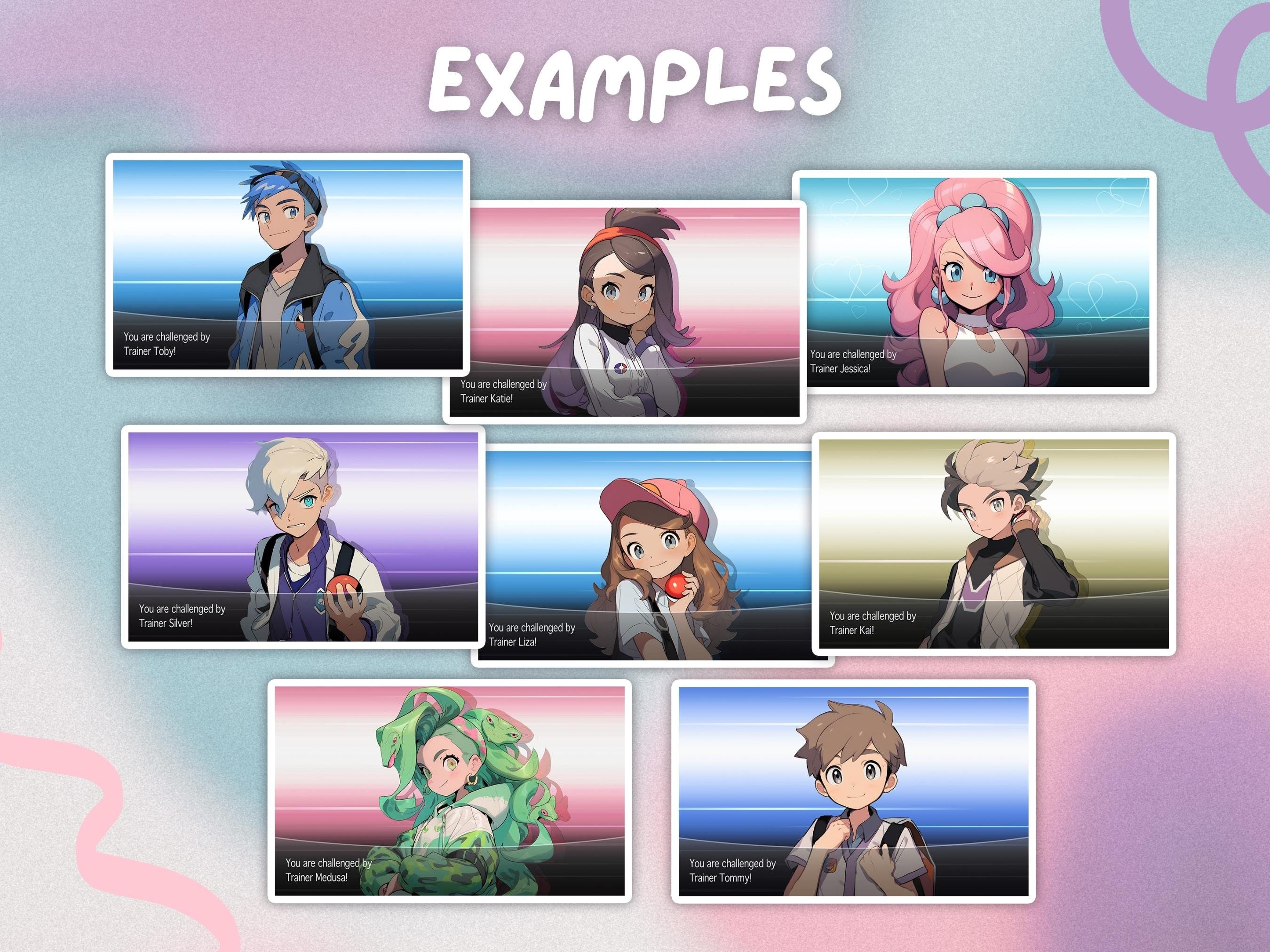 CUSTOM ANIME CHARACTERS Digital Download Portrait Cartoon Artwork ...