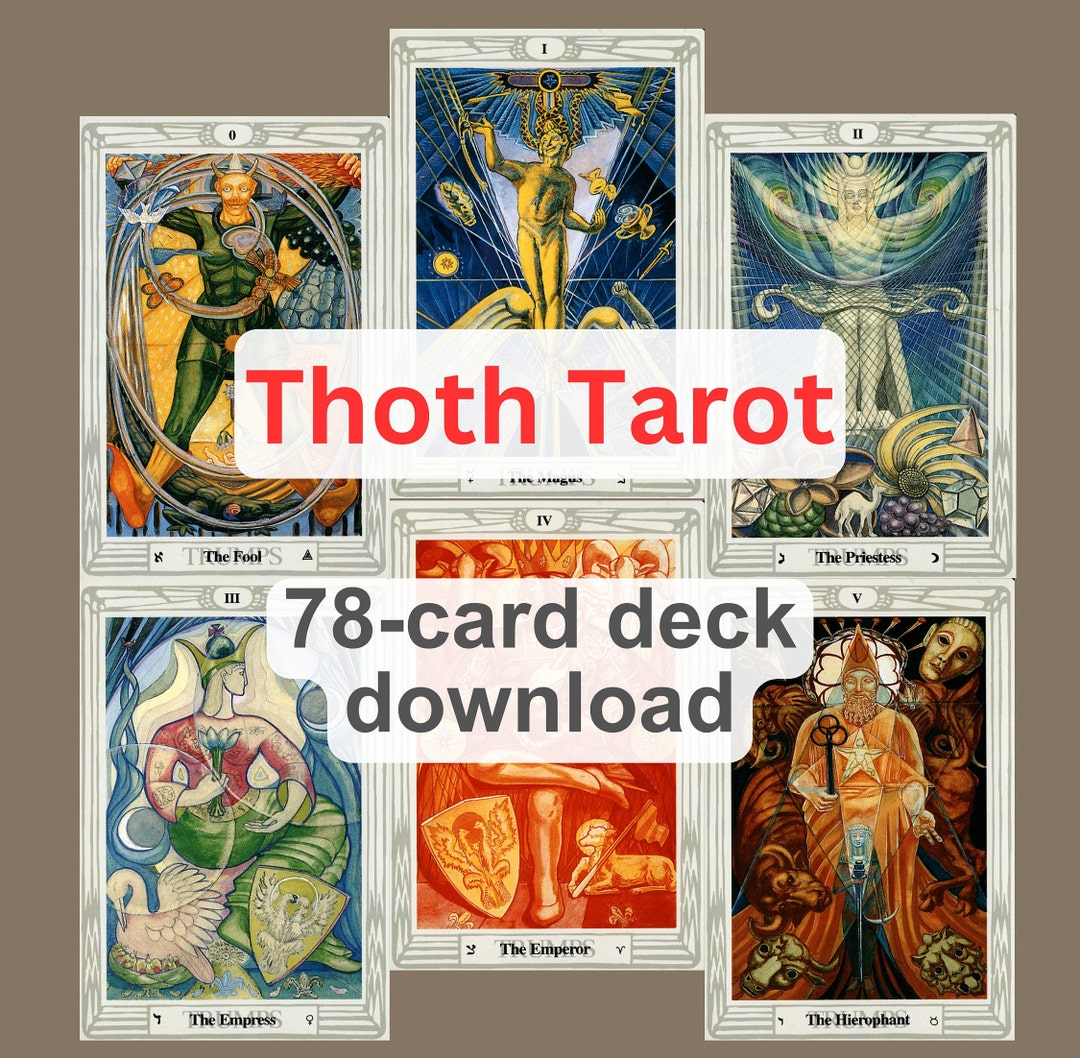 Thoth Tarot, Classic Tarot, Vintage Deck, Cartomancy, Instant Download ...