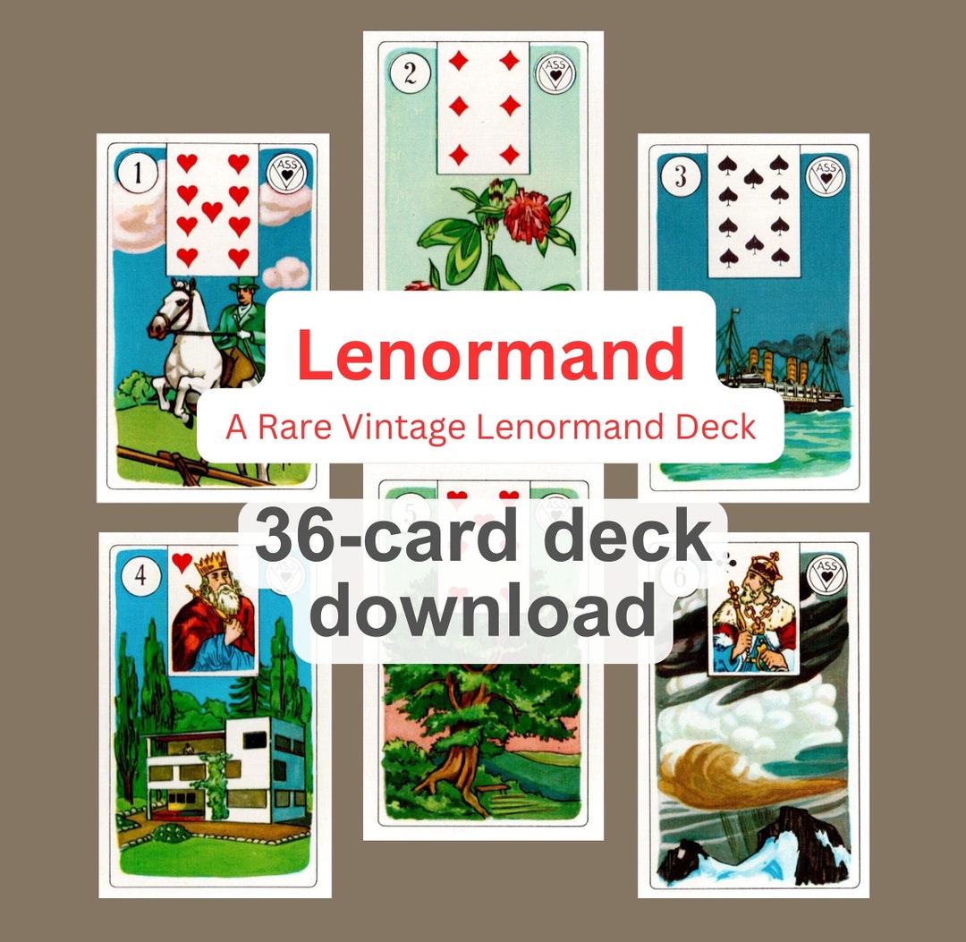Lenormand Petit Lenormand Vintage Card Deck Instant - Etsy