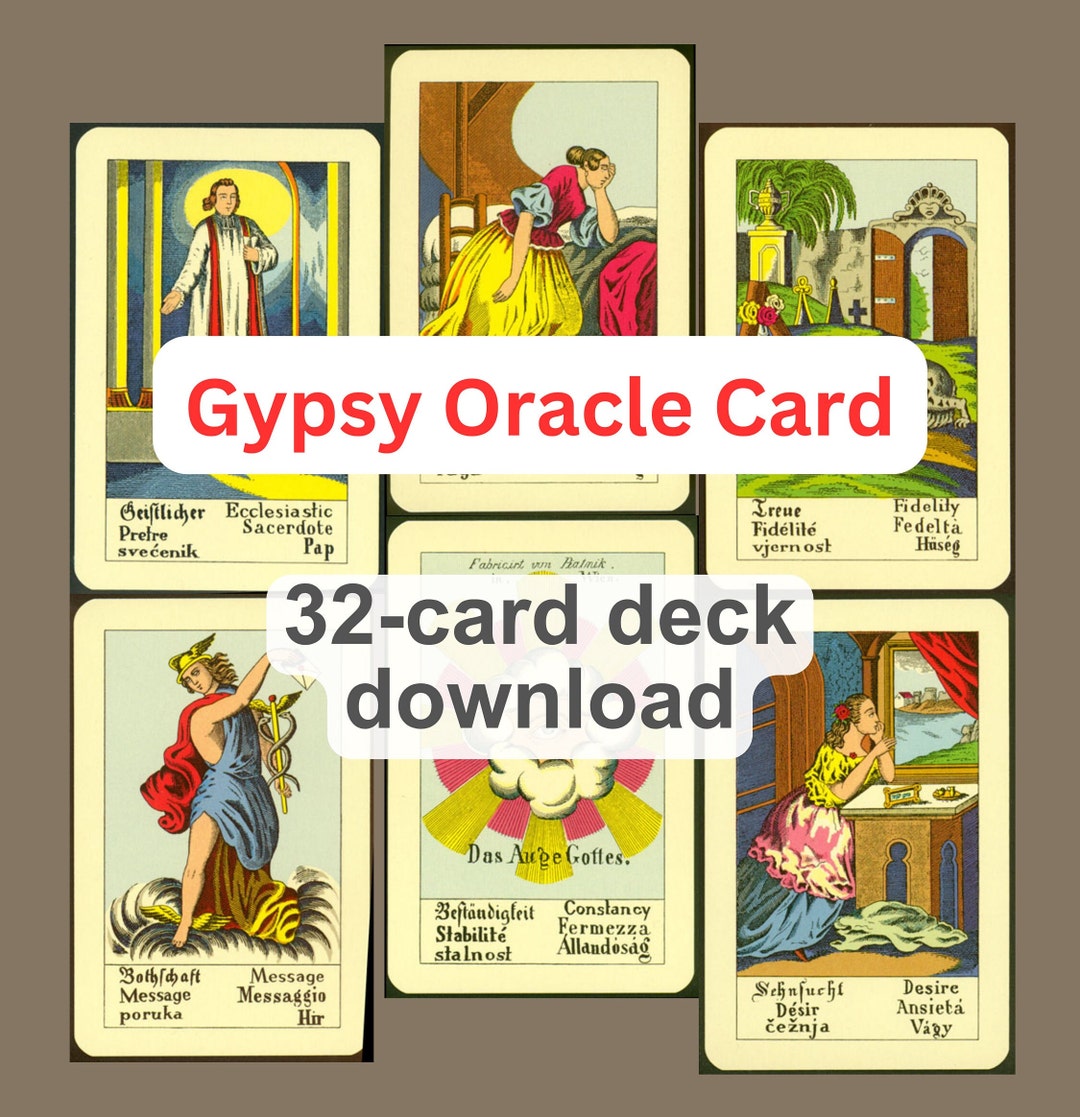 Hungarian Gypsy Fortune Telling Cards, Cigany Kartya, Zigeuner ...