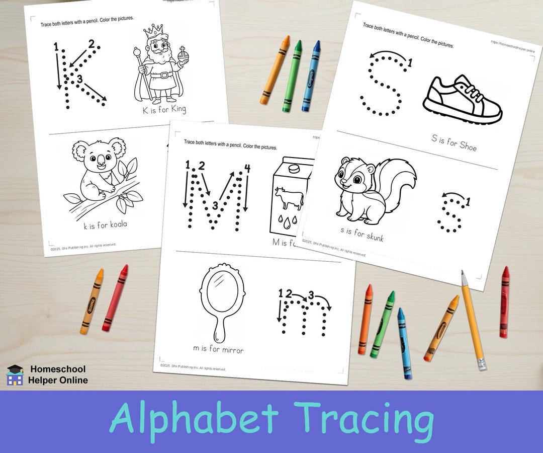 Alphabet Tracing | Coloring Book | Preschool-kindergarten | 26 ...