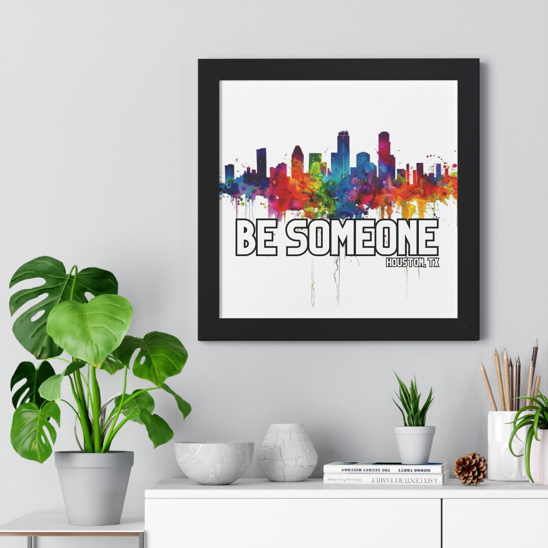 Inspirational Modern Houston Skyline Framed Poster - Perfect Texas Home ...