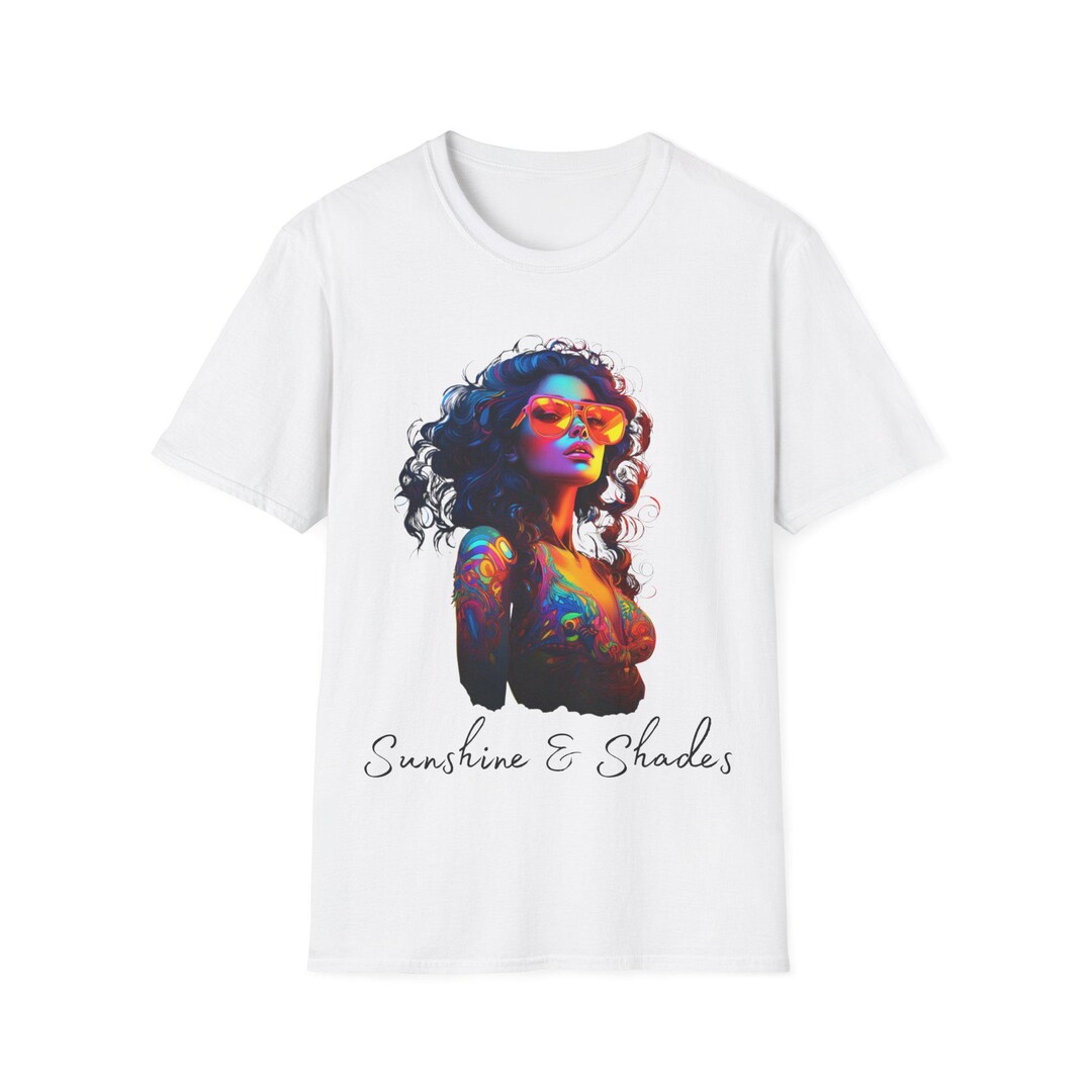 Modern Sunshine and Shades Summer Tee for Positive Vibes - Etsy