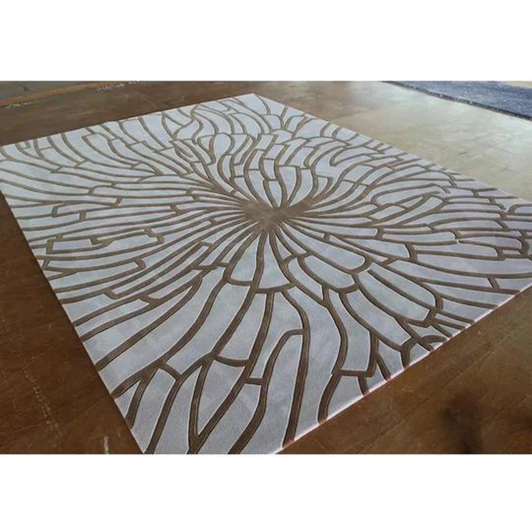 Indian Luxury Hand Tufted Rug for Home, Spider Web Design Rug, Carpet ...