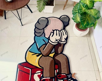 Kaws Handtufted Custom Rug - Etsy