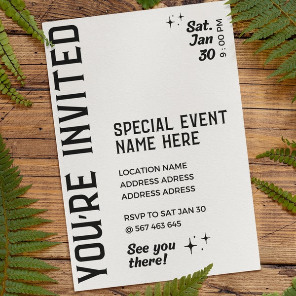Canva Template Event Invitation - Etsy