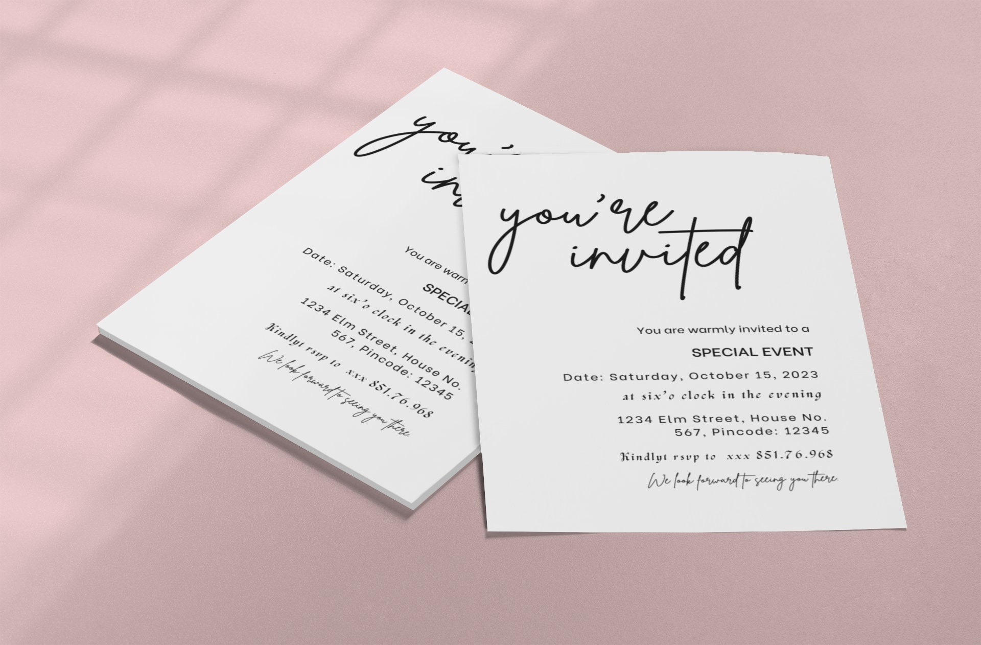 Minimalist You're Invited Invitation | Special Event Invitation ...