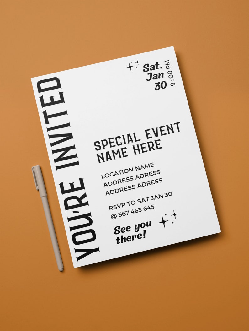 Retro Business Invitation Template Special Event Invitation IG Story ...