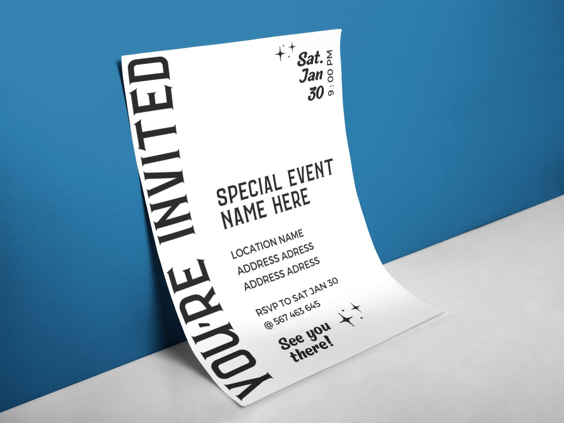 Retro Business Invitation Template Special Event Invitation IG Story ...