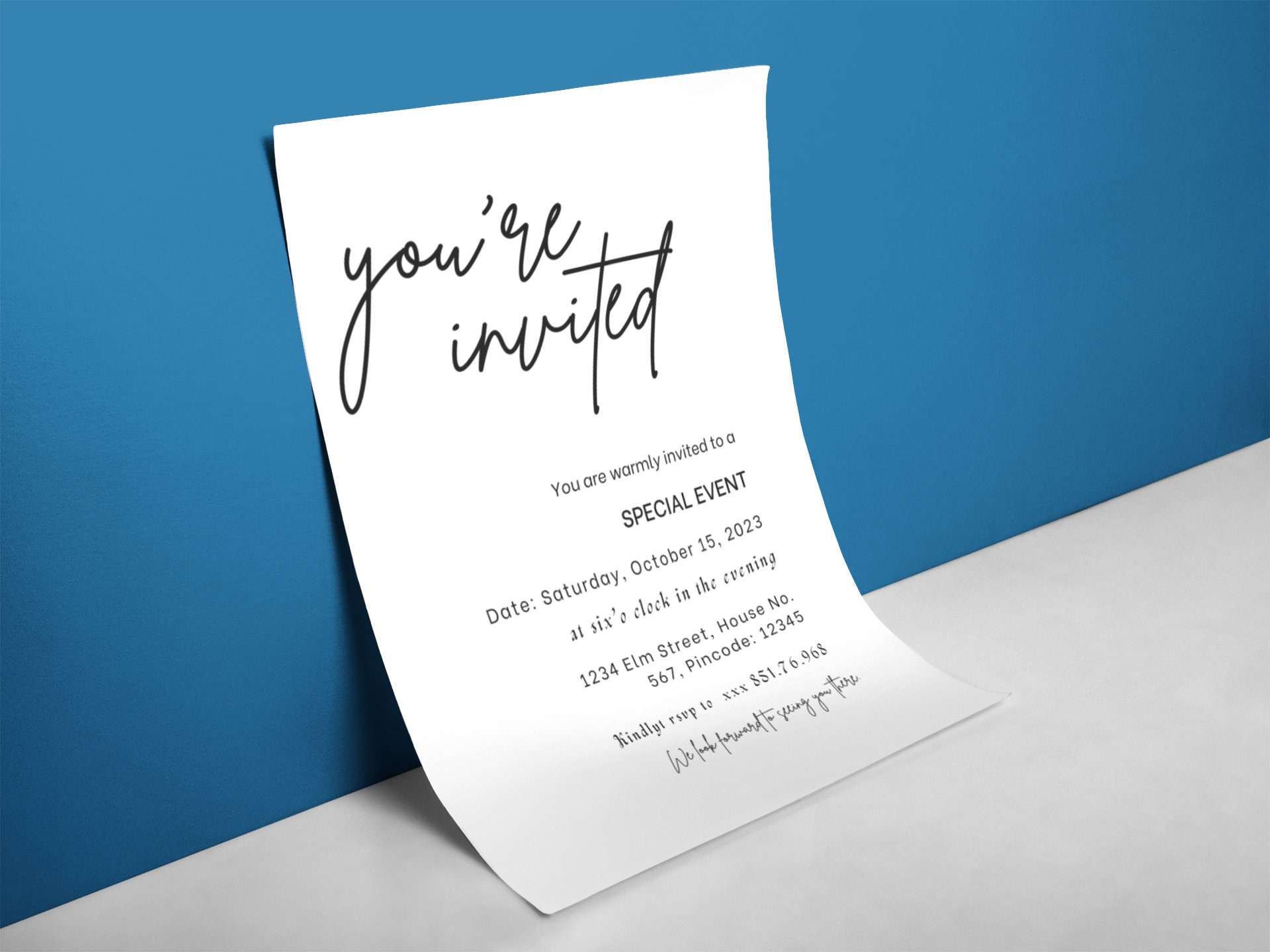 Minimalist You're Invited Invitation | Special Event Invitation ...