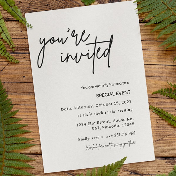 You're Invited Invitations - Etsy