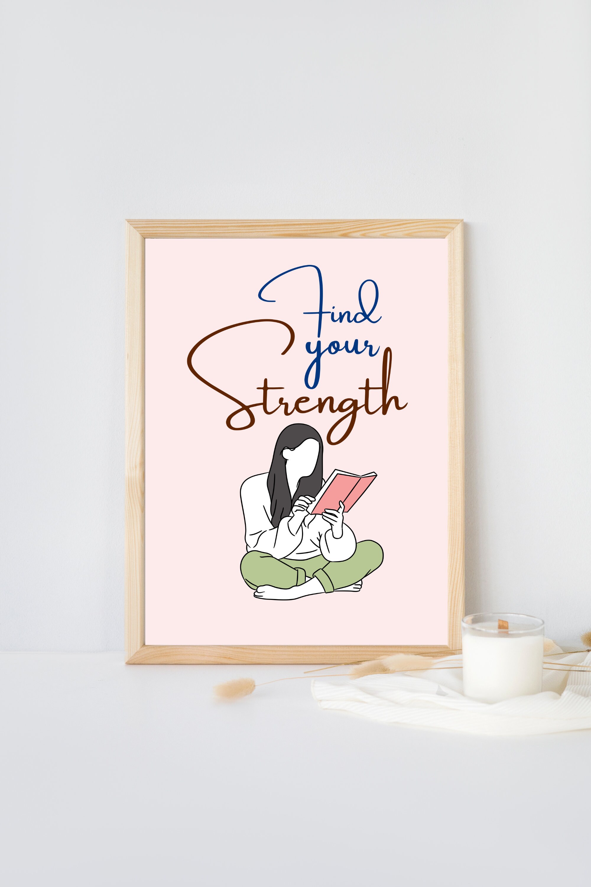Find Your Strength Wall Art Printable Motivational Quotes Posters Gift ...