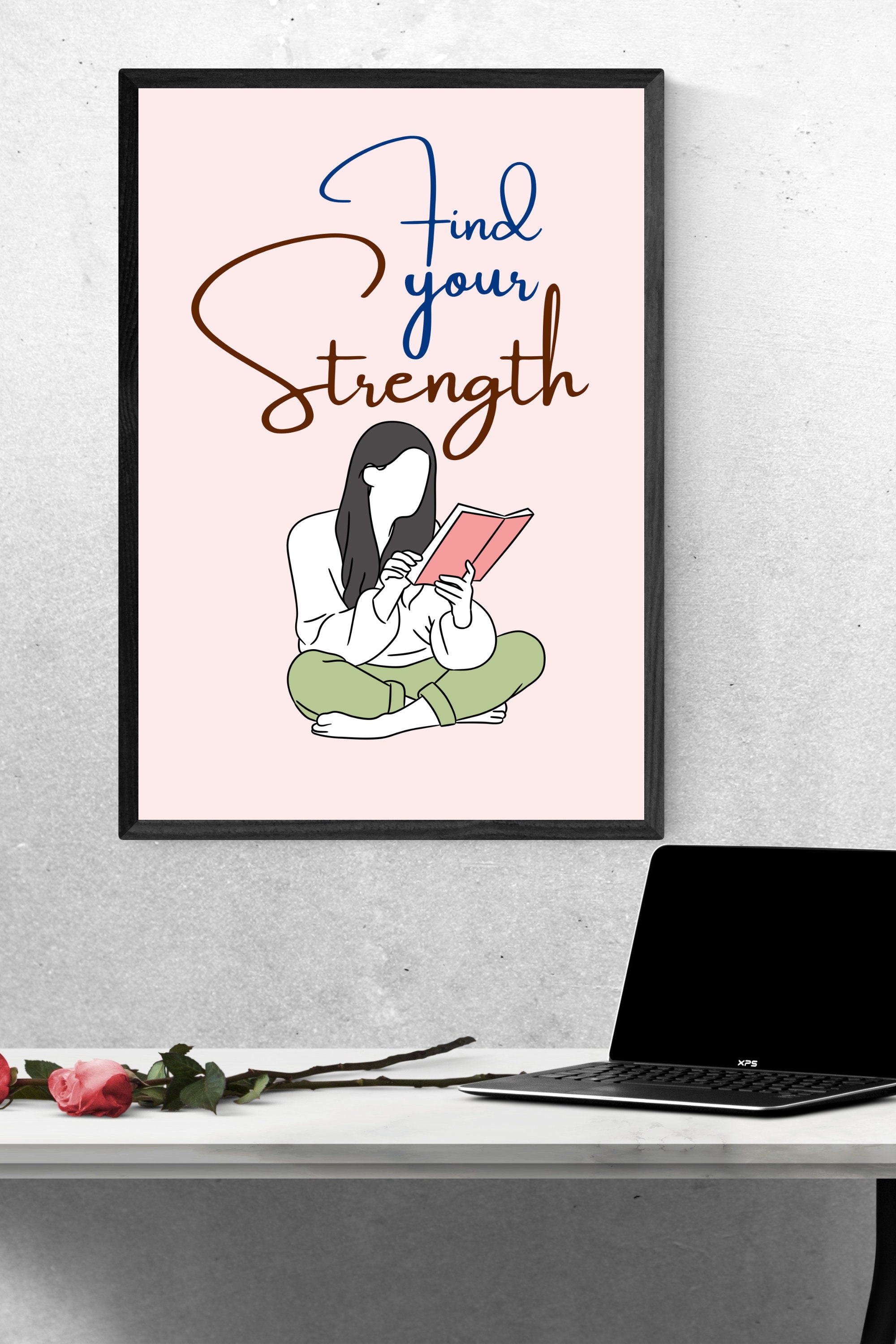 Find Your Strength Wall Art Printable Motivational Quotes Posters Gift ...