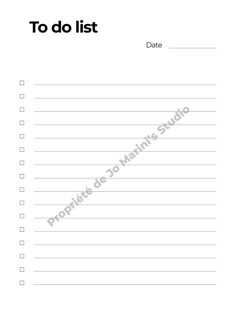 To-do List Printable Organized Task List PDF Daily Planning Priority ...
