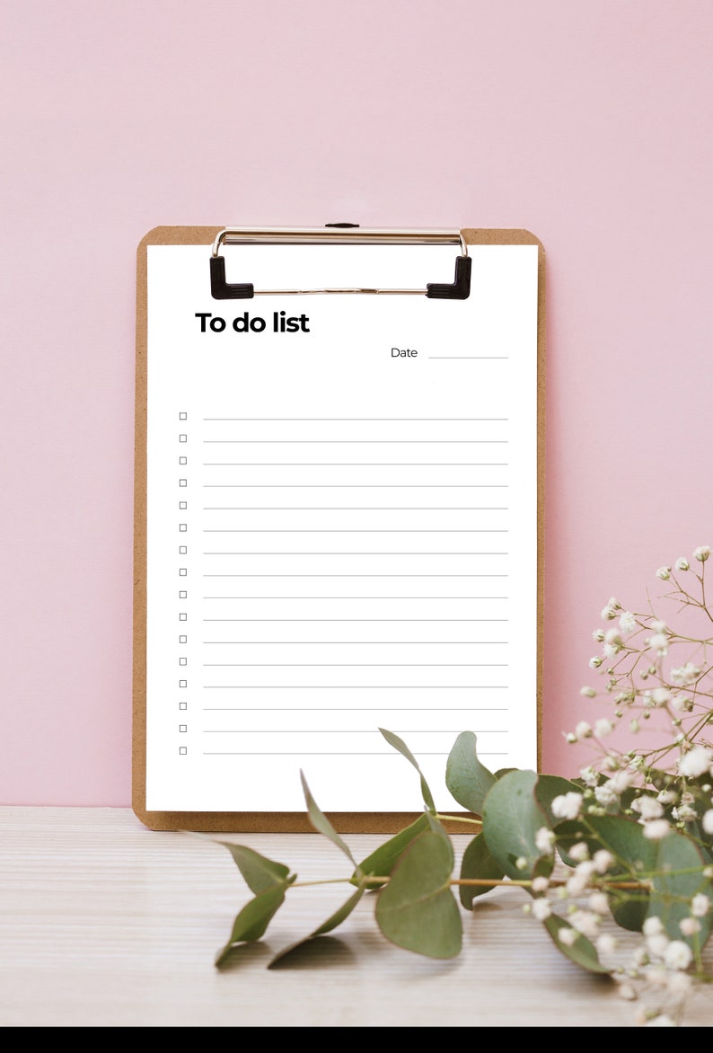 To-do List Printable Organized Task List PDF Daily Planning Priority ...