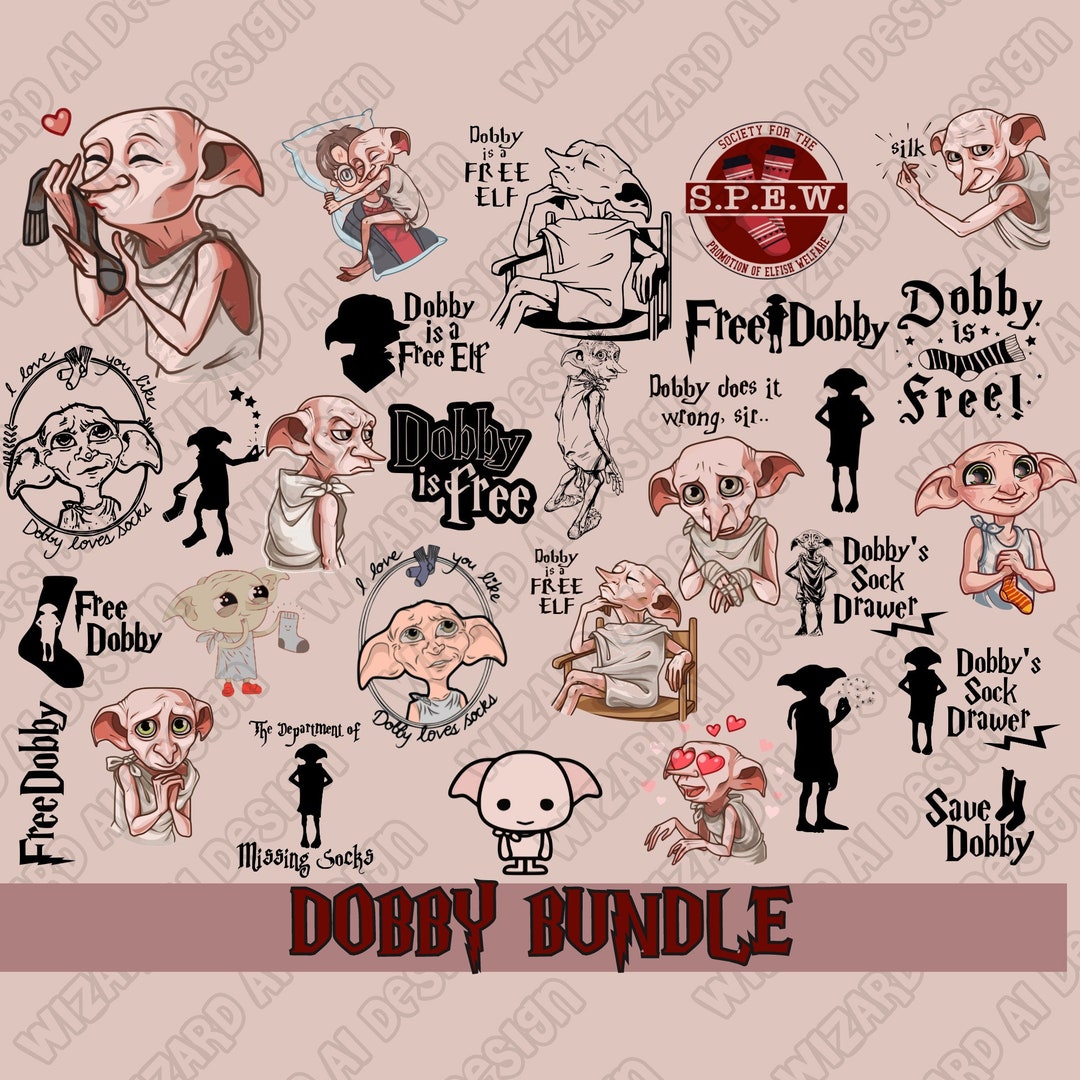 Dobby SVG Bundle Malfoy Family Elf Wizard House Svg Digital Downloads ...