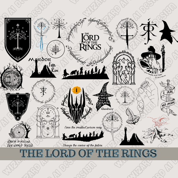 Lord Rings Vector - Etsy