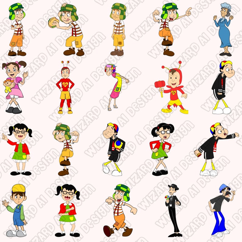 El Chavo Del Ocho Clipart Bundle, El Chavo 100 Design, Svg Cut Files ...