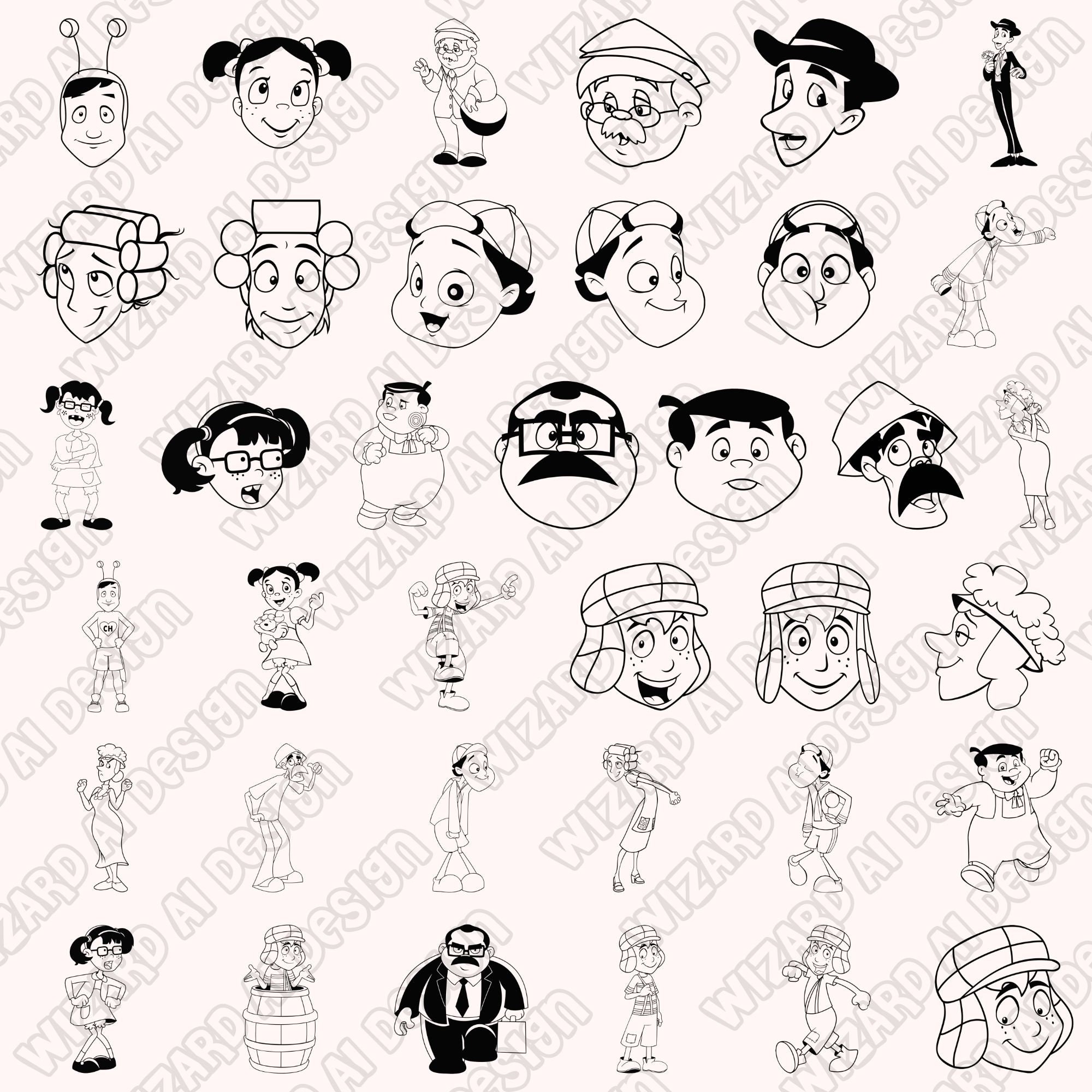 El Chavo Del Ocho Clipart Bundle, El Chavo 100 Design, Svg Cut Files ...